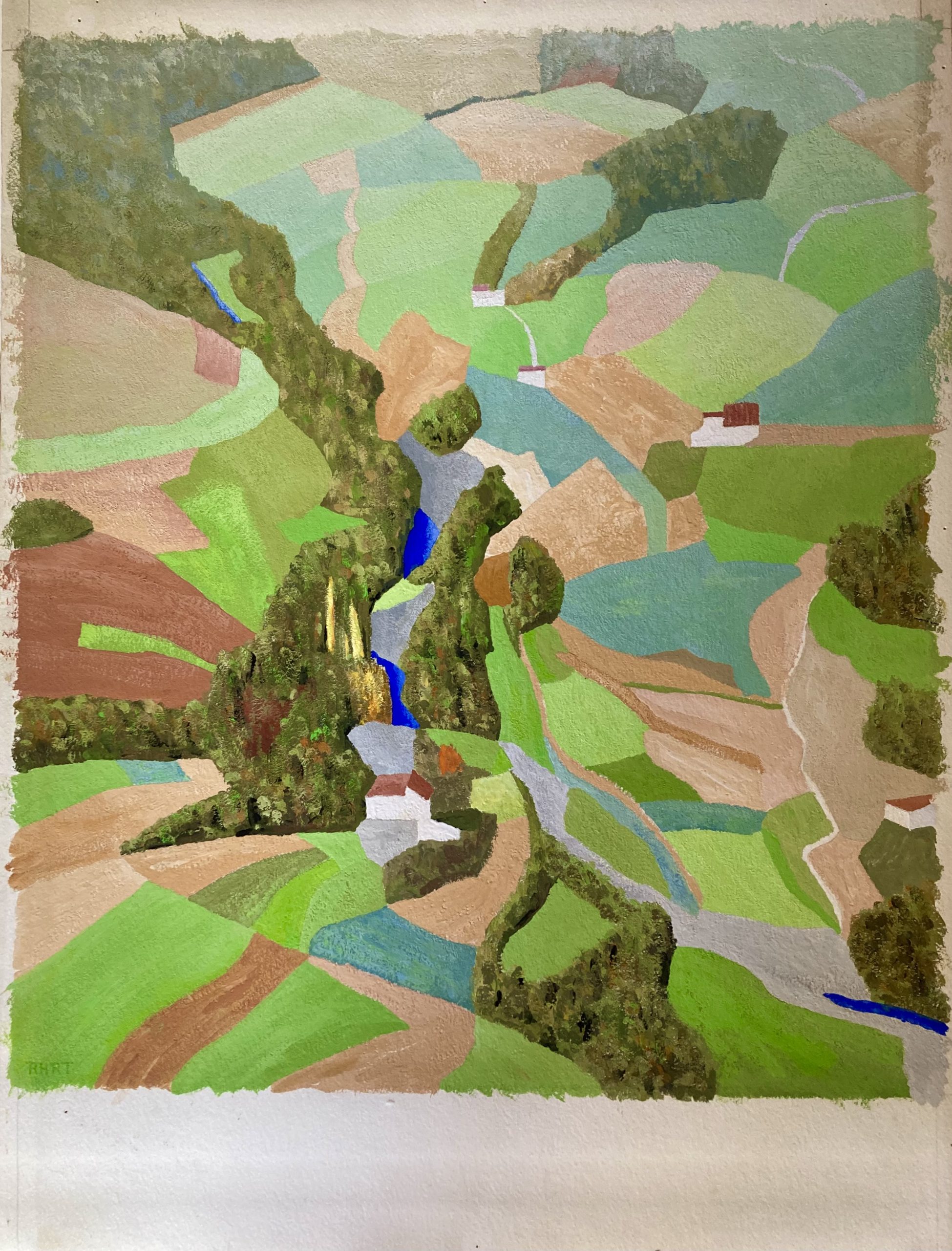Terraces in Banal Bufar - Kiki Werth Original Vintage Posters