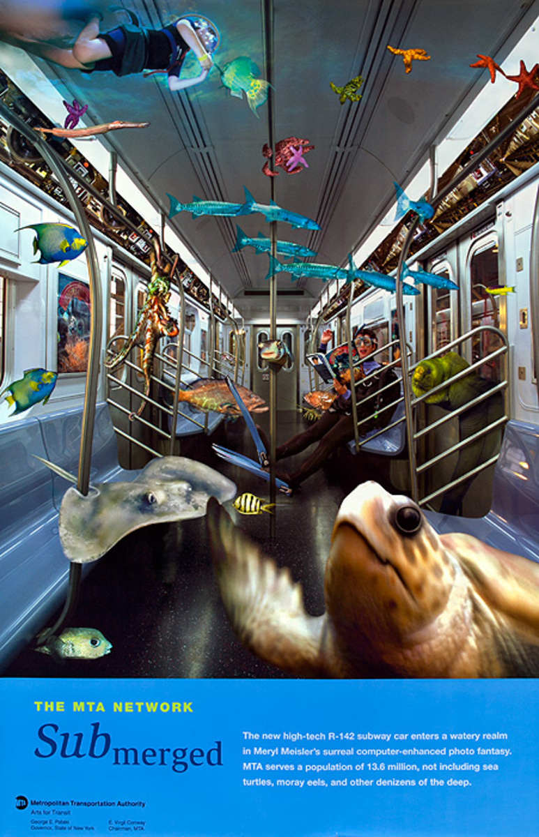MTA Arts for Transit Submerged poster 2001 - Kiki Werth Original ...