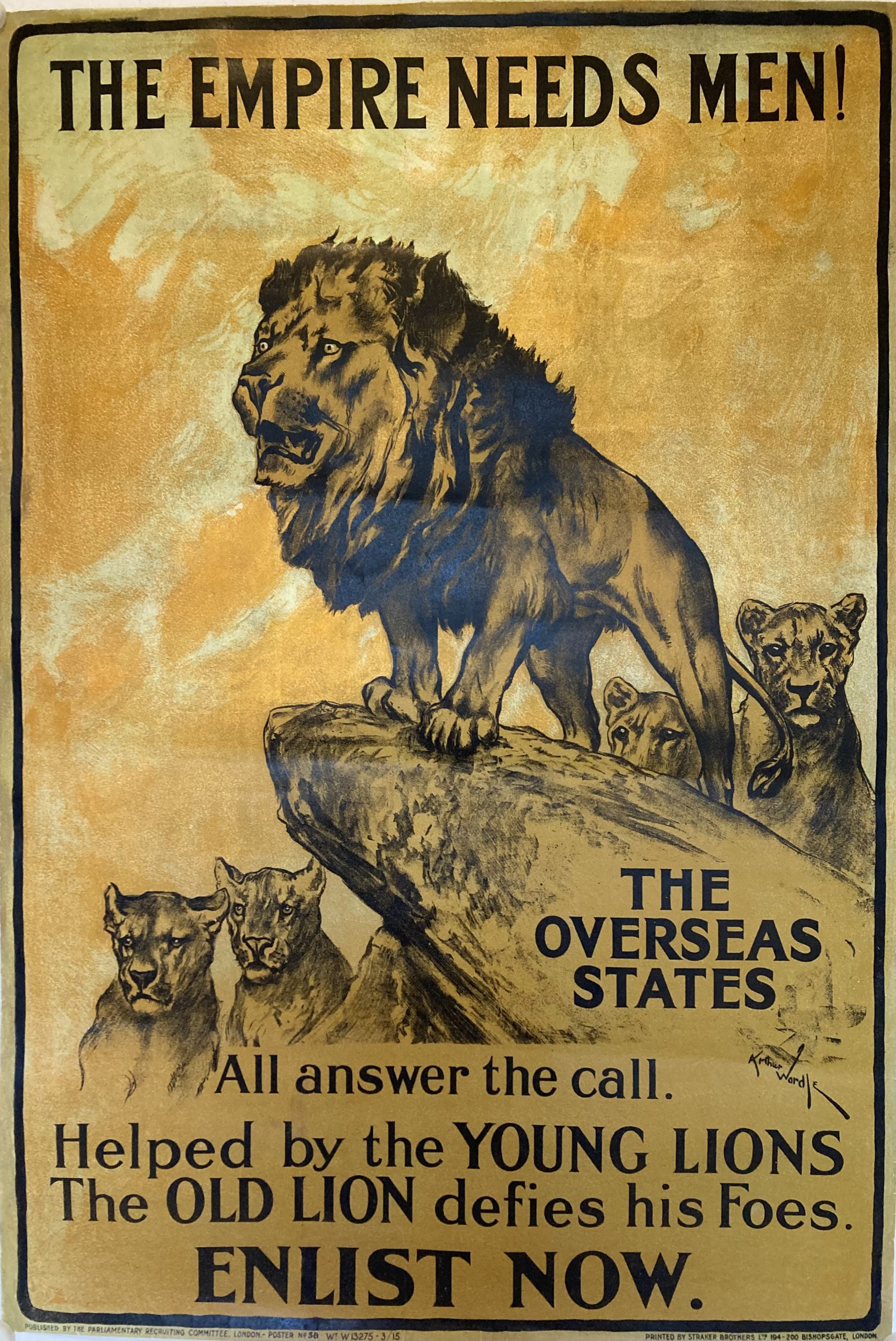 The Empire Needs Men - Kiki Werth Original Vintage Posters