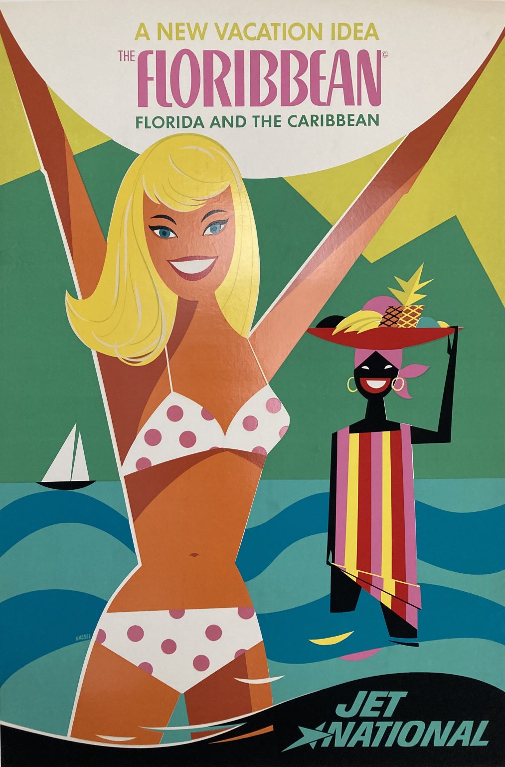 Floribbean Jet National - Kiki Werth Original Vintage Posters